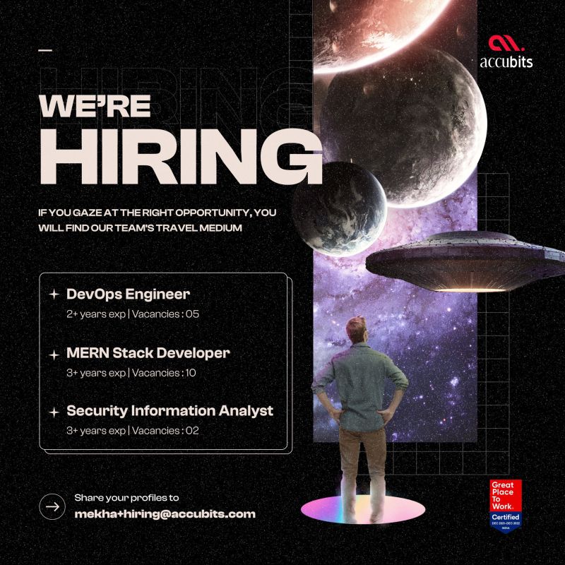 Hiring DevOps Engineer, MERN & Security Analysts